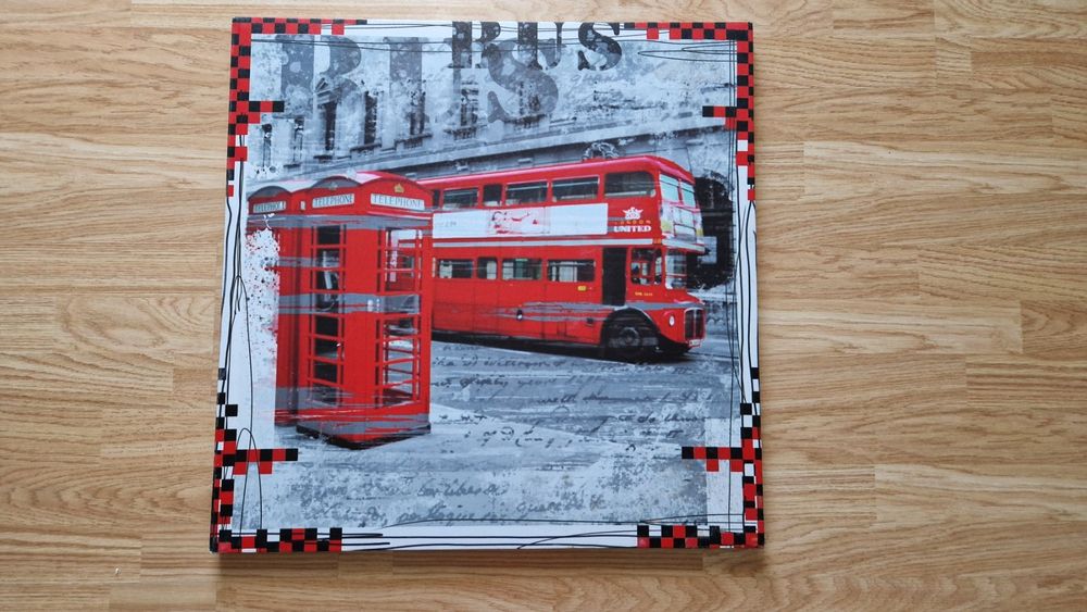 Gemälde Wand Bild London Telefon kabine Roter Bus Stoff (Gebraucht) in Laufen für CHF 2 – mit ...