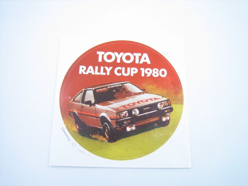 Toyota Corolla Rally Cup 1980 alter Aufkleber/Sticker (Gebraucht) in ...
