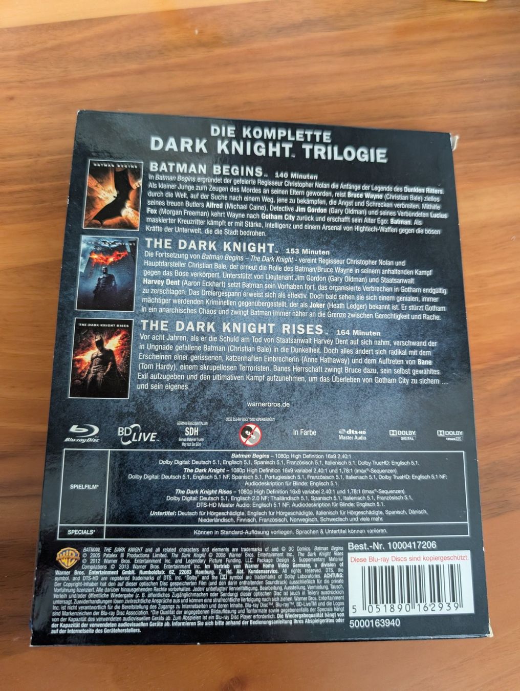 The Dark Knight Trilogie Blu Ray Box set Special Edition (Gebraucht) in ...