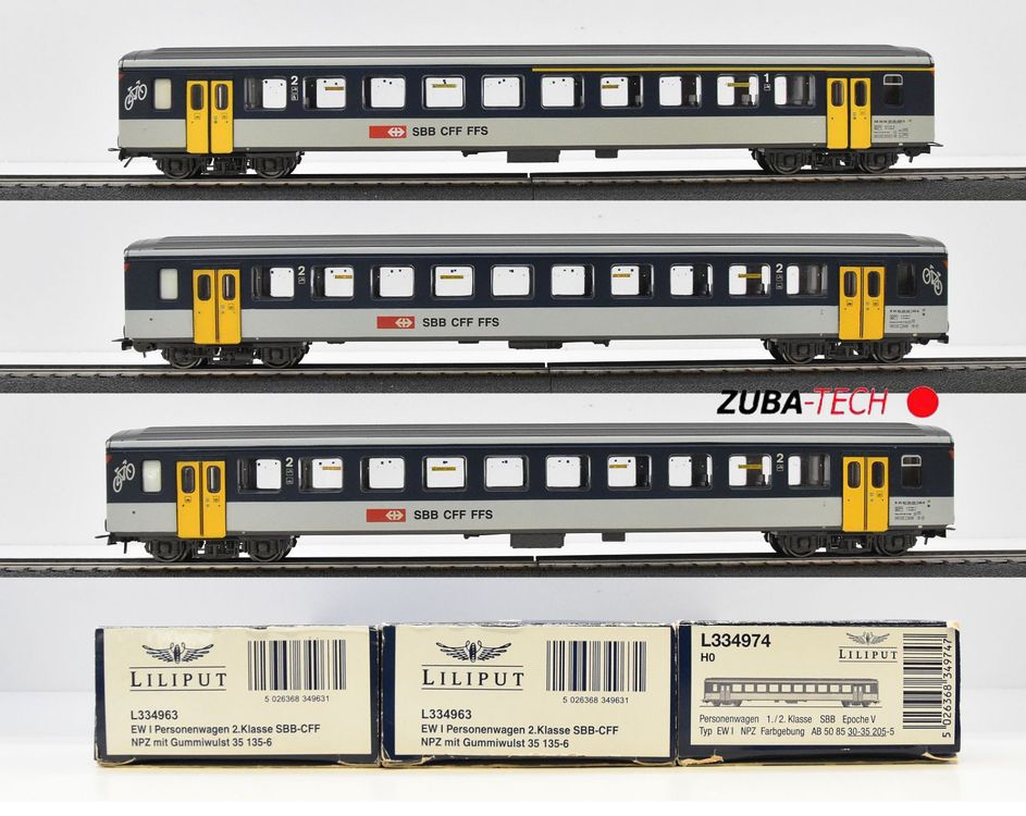 Liliput 3x Personenwagen EW I NPZ SBB H0 GS mit OVP (Gebraucht) in St. Gallen für CHF 171 – mit ...