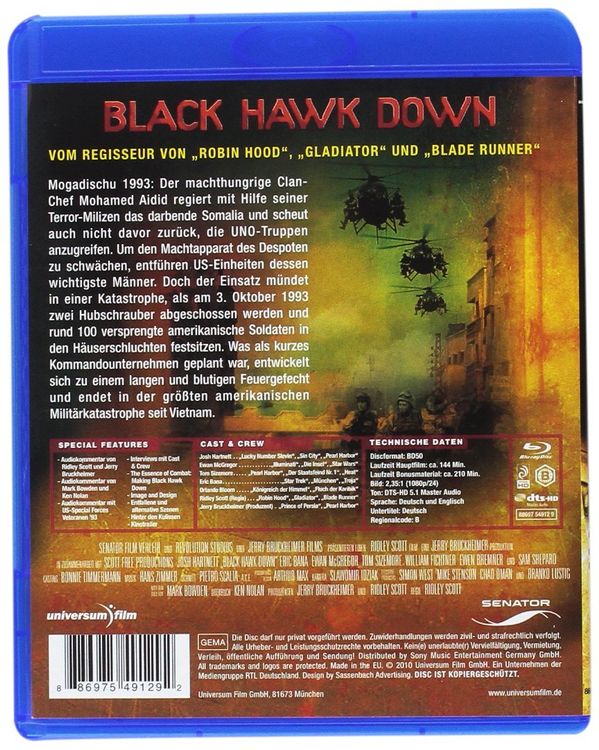 Black Hawk Down (2001) Ridley Scott/Hartnett/McGregor/BD | Kaufen auf ...