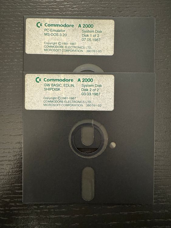 originale Commodore Amiga A2000 System Disk 1 und 2 A 2000 (Gebraucht ...