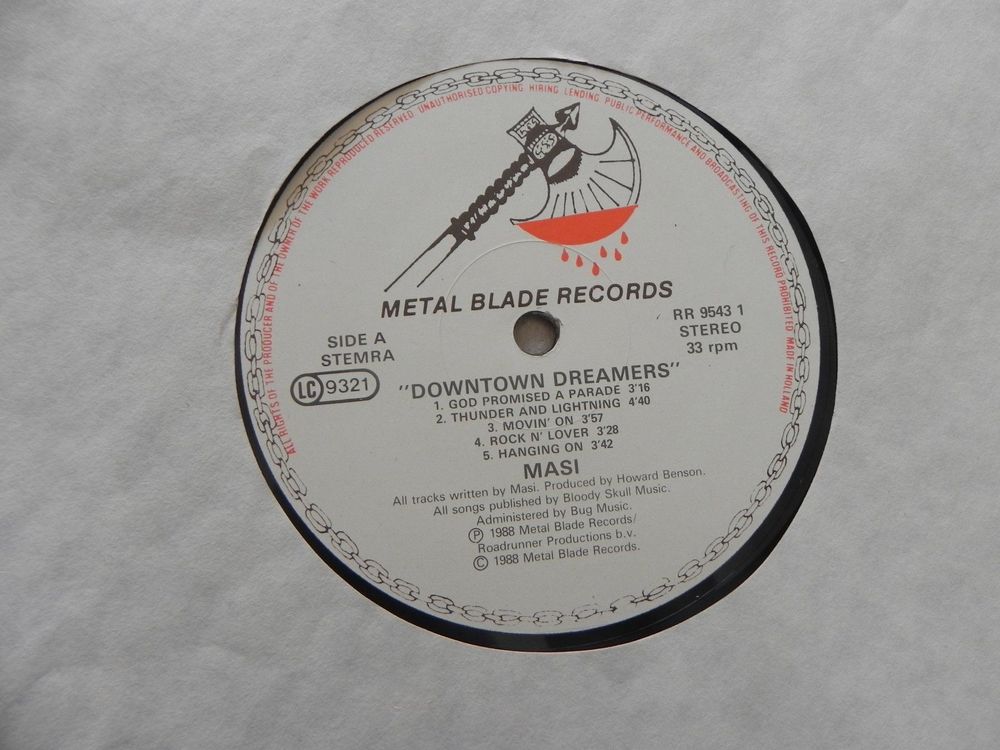 LP Italien Heavy Metal Band Masi 1988 Downtown Dreamers (Gebraucht) in ...