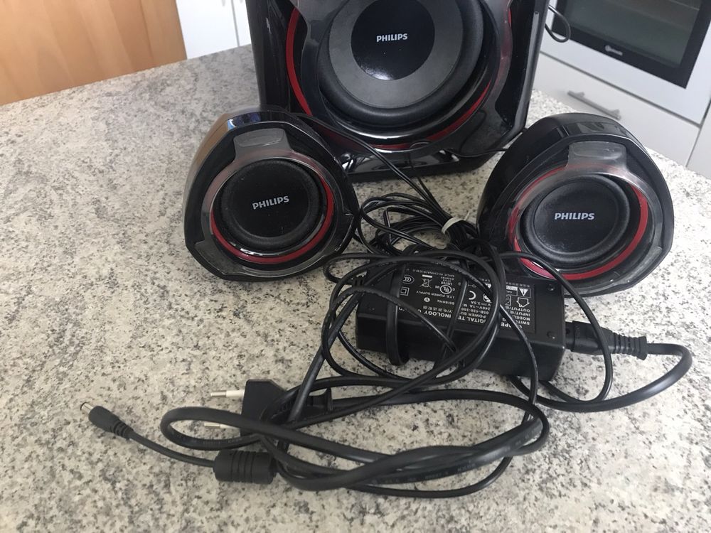 PHILIPS SPA 5300/10 2.1 MULTIMEDIA-LAUTSPRECHERSYSTEM ANLAGE (Neu ...