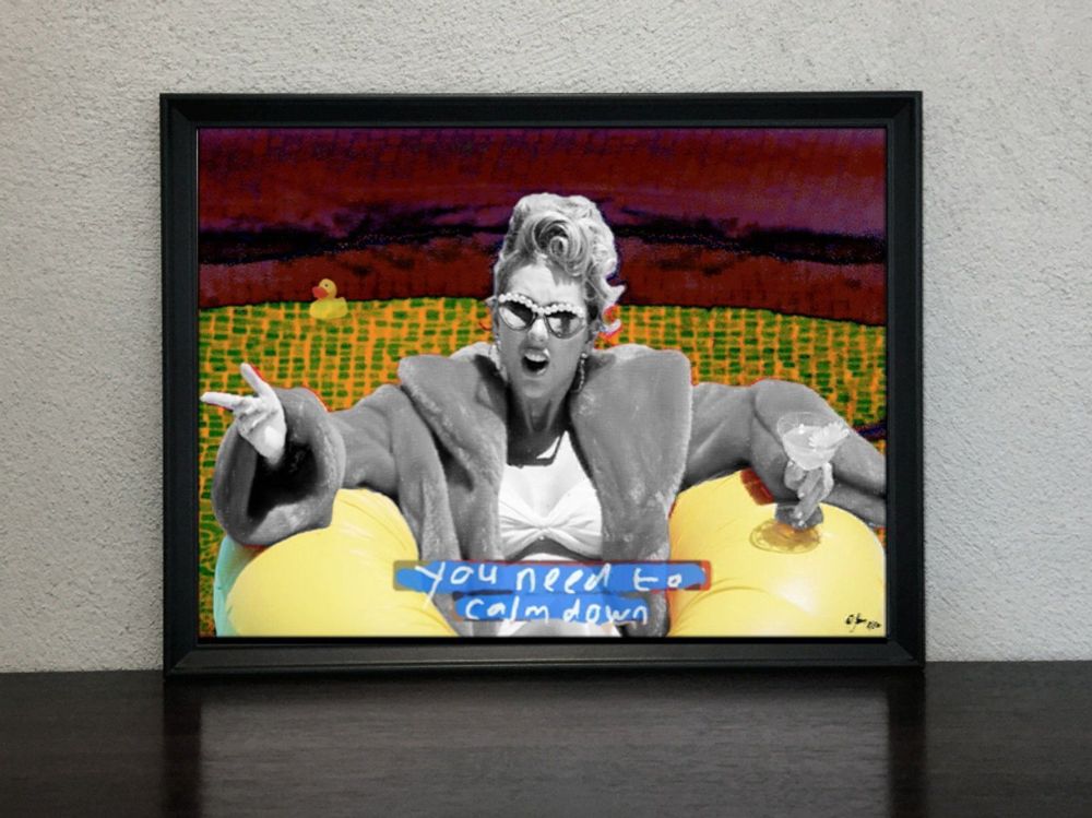 Calm Down Urban Pop Art Kunst Relax Bild Pool Drink Modern (Neu (gemäss ...