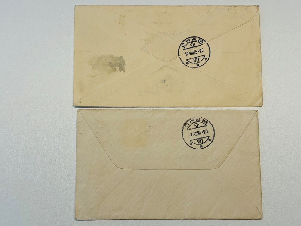 1924 + 1925 SBB Bahn Stationsvorstand CHAM von USA Amerika (Gebraucht) in Baar für CHF 38 – mit ...