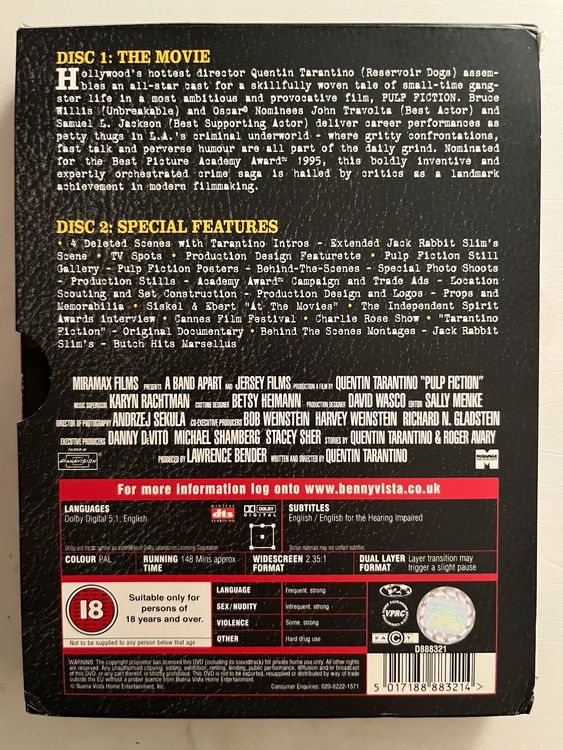Pulp Fiction (1994) DVD 📀 - Collector‘s Edition (Neu (gemäss Beschreibung)) in Sierre für CHF 19 ...