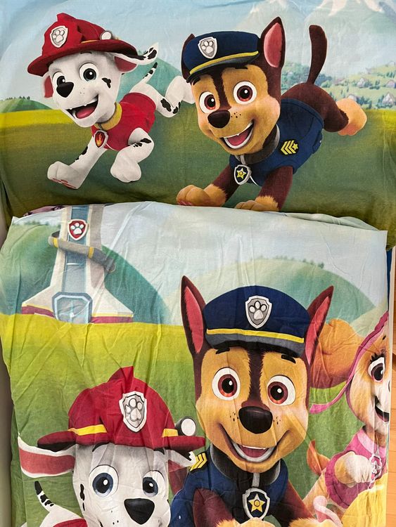 Paw Patrol Bettwäsche 160 x 210 / 65 x 100 - Wendemotiv (Gebraucht) in Muttenz für CHF 11 – mit ...