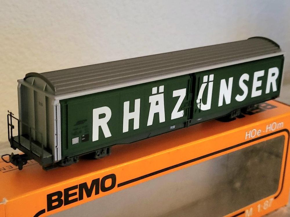 Bemo RhB 2278 20 H0m Schiebewandwagen Rhäzünser, neu in OVP (Neu (gemäss Beschreibung)) in ...
