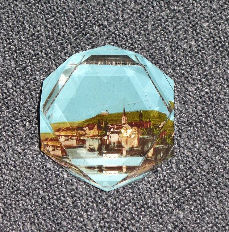 Souvenir aus Glas "Stein" a. Rhein Foto antik 1900 (Gebraucht) in Richterswil für CHF 15 – mit ...