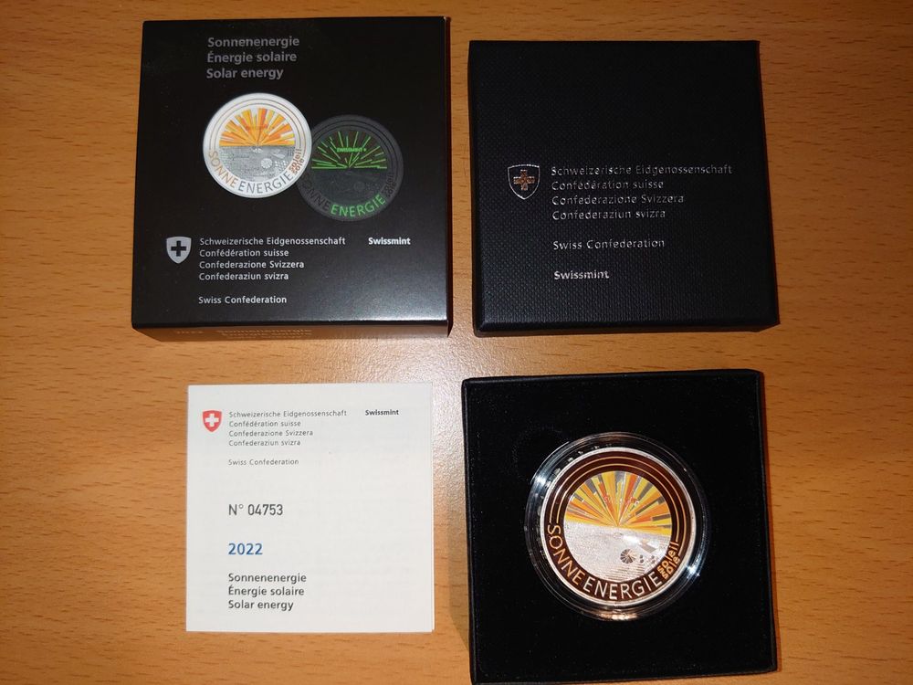 20 Franken "Sonnenenergie" 2022 PP (Neu und originalverpackt) in Pfungen für CHF 80 – mit ...