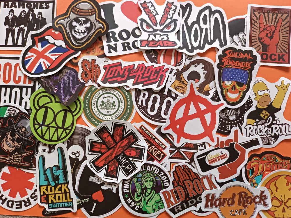50x Sticker Rock History Bands (Code Hom.) | Kaufen auf Ricardo