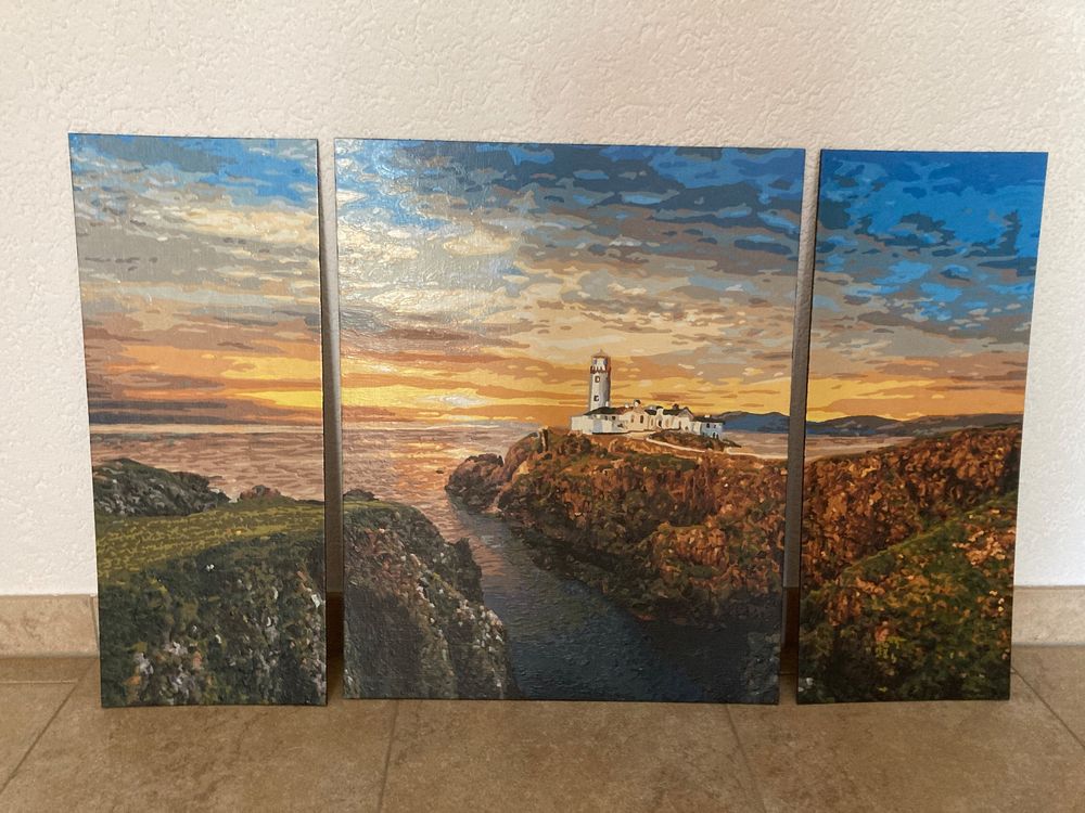 Bild/Gemälde "Irlands Küsten", 3-teilig, Malen nach Zahlen | Kaufen auf Ricardo