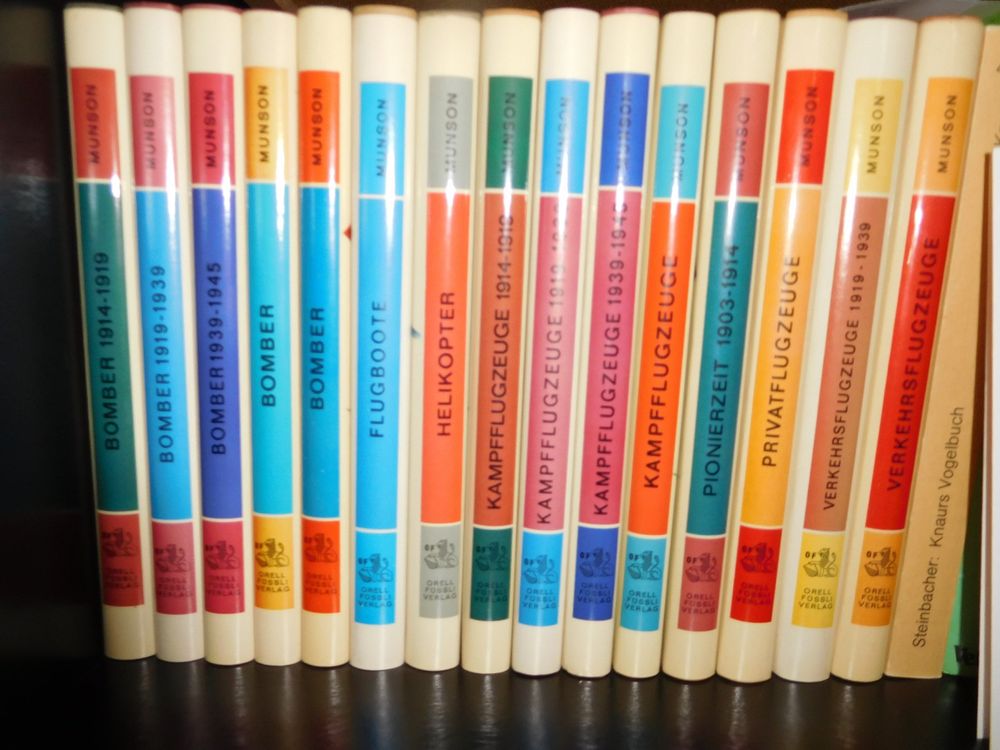 15 Bücher "Flugzeuge der Welt", Kenneth Munson, Orell Füssli (Neu ...