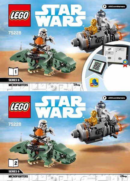 LEGO® 75228 Star Wars - Escape Pod vs. Dewback Microfighters (Neu ...
