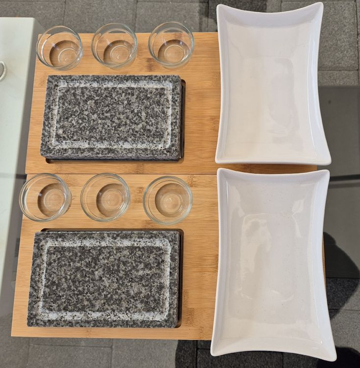 Heisser Stein Set für 2 Personen, Granitstein | Kaufen auf Ricardo