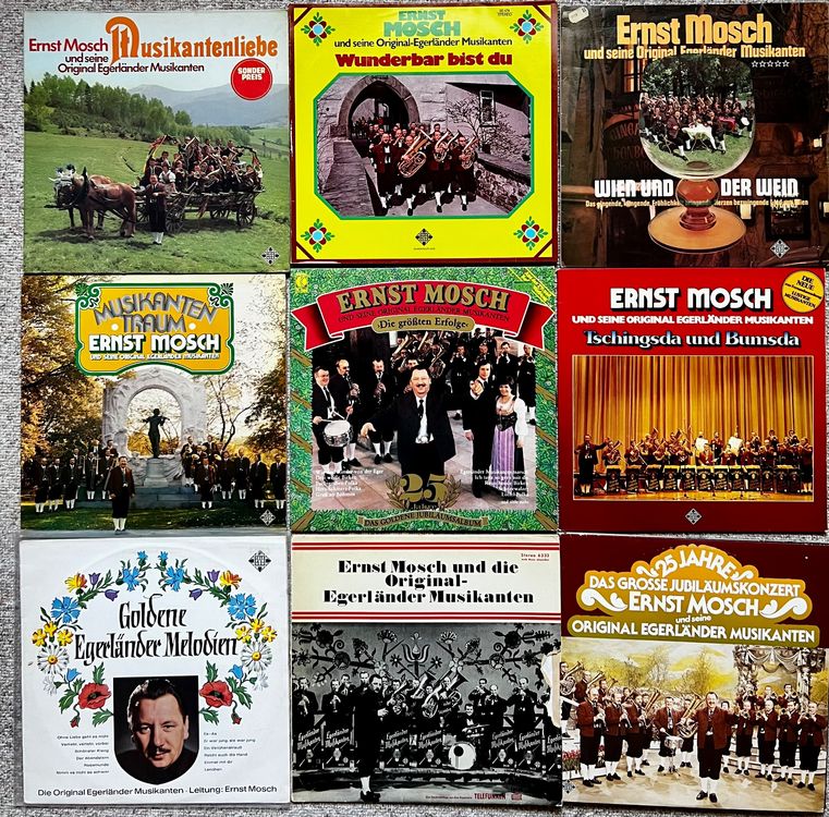 Sammlung 9 Schallplatten ERNST MOSCH mit RARITÄTEN (Gebraucht) in Unterseen für CHF 19.9 – mit ...
