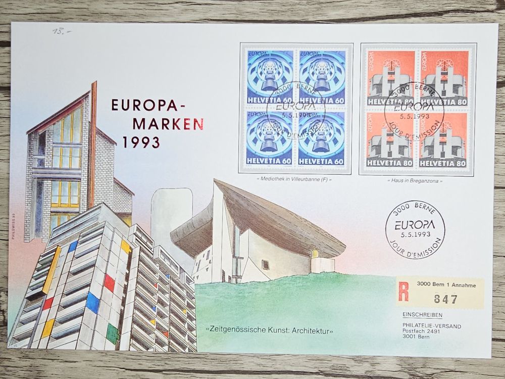 CL15 Enveloppe + Timbre 1993 Grand Format (Gebraucht) in Cousset für ...