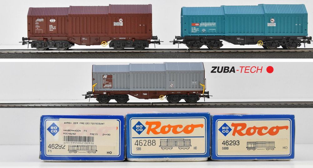 3x Roco Teleskophaubenwagen der SBB H0 GS mit OVP (Gebraucht) in St ...