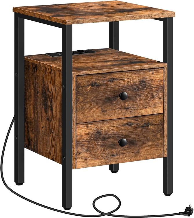 Nachttisch mit Ladestation Beistelltisch USB-Anschluss NYX (Neu und originalverpackt) in Lachen ...