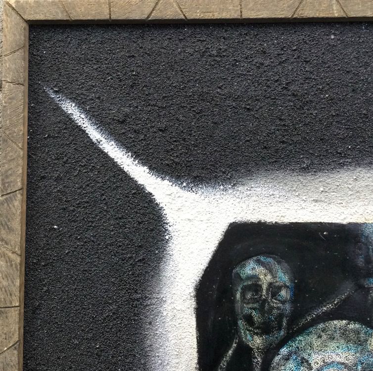 Abstrakte Mischtechnik mit Schädel Unleserlich Signiert (Gebraucht) in Root für CHF 10 – mit ...