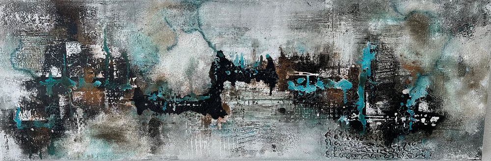 Bild abstrakt, mit Acryl auf Leinwand | Kaufen auf Ricardo