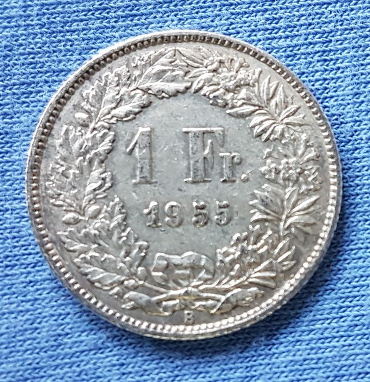 Rarer 1 Franken 1955 (Prägung nur 194’000 St.) ab nur 1 Fr ! (Gebraucht) in Camignolo für CHF 18 ...