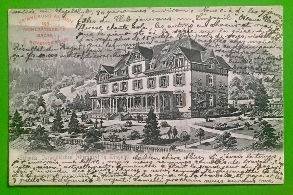 Alte AK Schweiz.Israelitisches Altersasyl Lengnau AG 1902 (Gebraucht) in Lengnau für CHF 25 ...