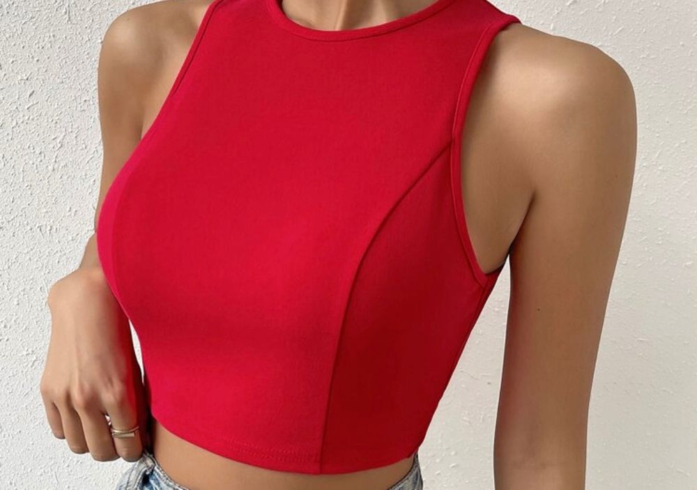Crop Tank Top Mit Einfarbig Kreuzgurt Auf Kaufen Auf Ricardo