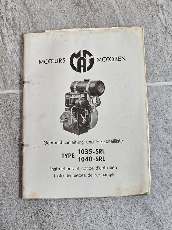 MAG Motoren 1035-SRL/1040-SRL, Original Anleitung/Liste (D'occasion) à ...
