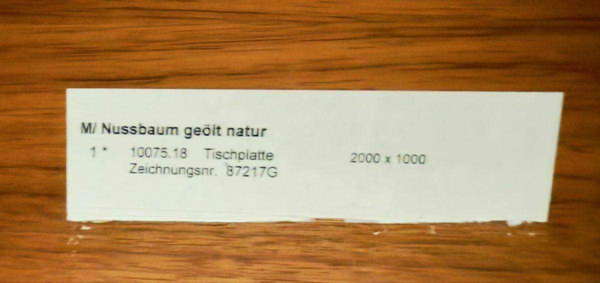 USM Haller Nussbaum Esstisch, geölt, 200x100cm (Gebraucht) in ...