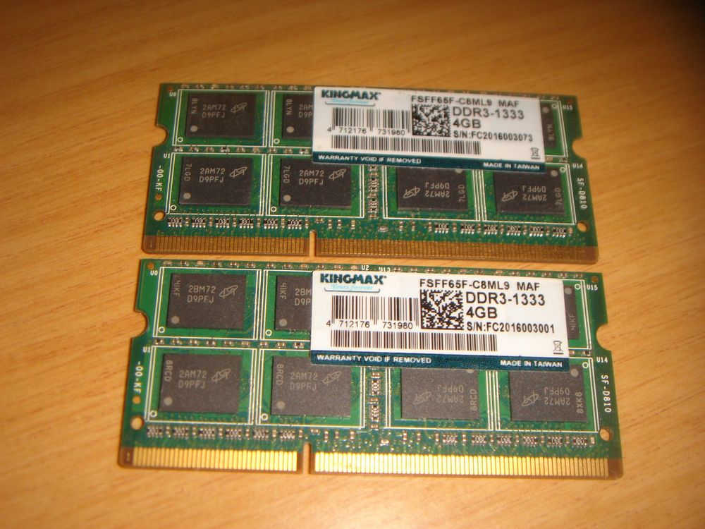 2 stück 4gb ddr3 10600 (1333) RAM für Laptop. (Gebraucht) in St. Gallen für CHF 9 – mit ...