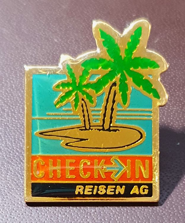 S542 - Pin Ferien Palmen Insel Strand Check-In Reisen AG (Gebraucht) in Reinach BL für CHF 2 ...