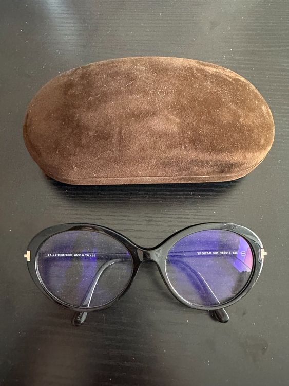 TOM FORD TF5675-B 001 Damen Schwarz Brillengestell, NP 260Fr (Gebraucht ...