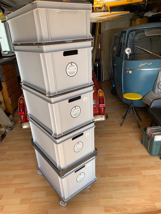5 Stk Kunstoff Rako Box mit Deckel + Rollwagen (Gebraucht) in Heimberg ...