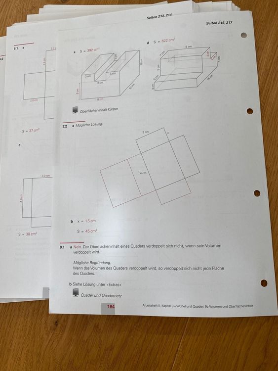 LMVZ Lösungen Mathematik 1 Sek Arbeitsheft II (mittel) (Gebraucht) in ...