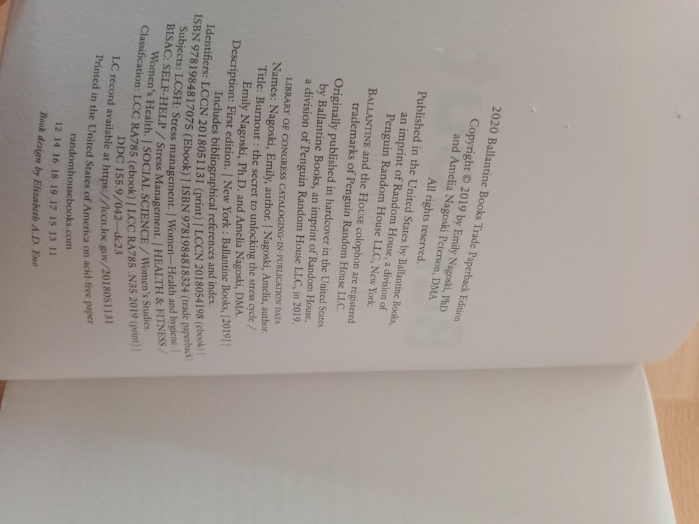 Emily & Amelia Nagoski Burnout Stress Depression Psychology (Gebraucht ...