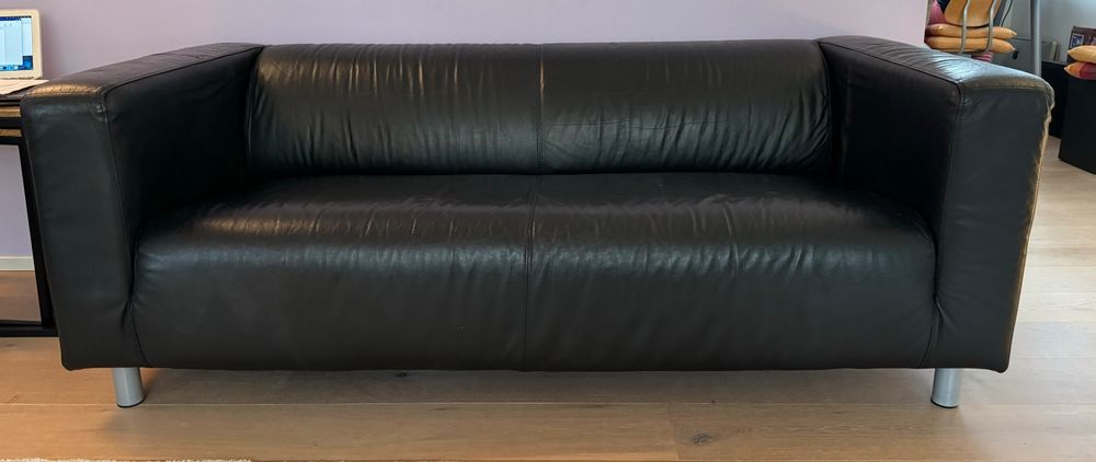 Ikea Klippan Sofa Leder schwarz | Kaufen auf Ricardo