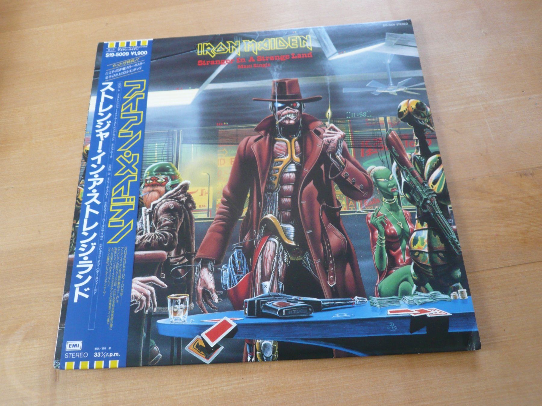 IRON MAIDEN Stranger In A Strange Land - ETCHED - JAPAN 1989 (Neu und ...