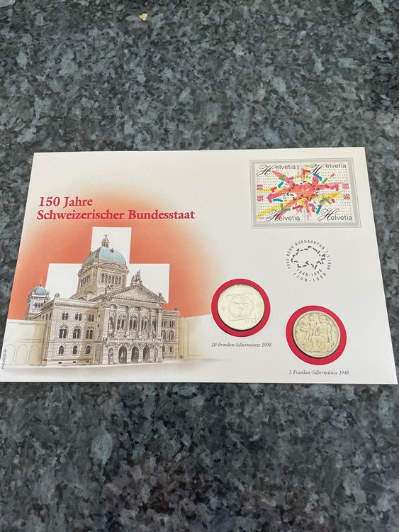 Numisbrief 150 Jahre Schweizer Bundesstaat (Neu (gemäss Beschreibung)) in Schlossrued für CHF 30 ...