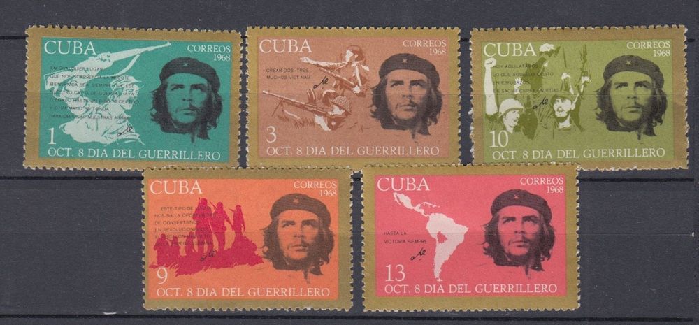 KUBA 1968 "Che" Guevara, Guerillakämpfer Mi.1417-1421** (Neu (gemäss ...