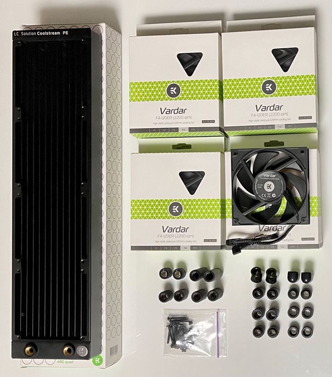 EKWB 480 Radiator mit Lüfter/Anschlüsse (Gebraucht) in Wallenwil für ...