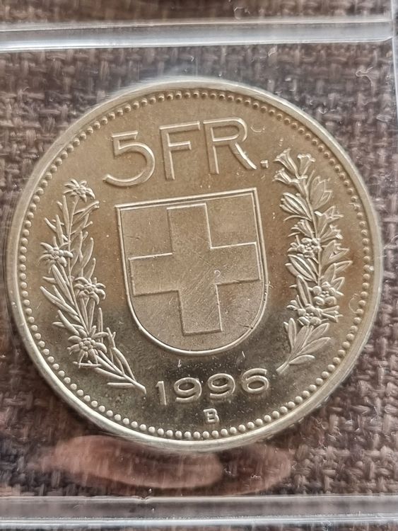 5 Franken 1996 - Top-Zustand (Gebraucht) in Mels für CHF 10 – mit Lieferung auf Ricardo kaufen