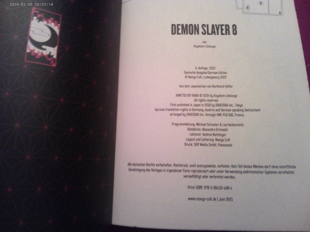 Demon Slayer Manga, Band 8, 9, 10 & 11 MANGA CULT!!! (Gebraucht) in ...