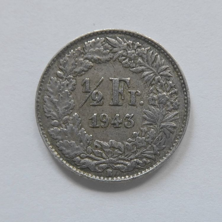 50 Rappen 1943 Silber (Gebraucht) in Wil AG für CHF 1.2 – mit Lieferung auf Ricardo kaufen