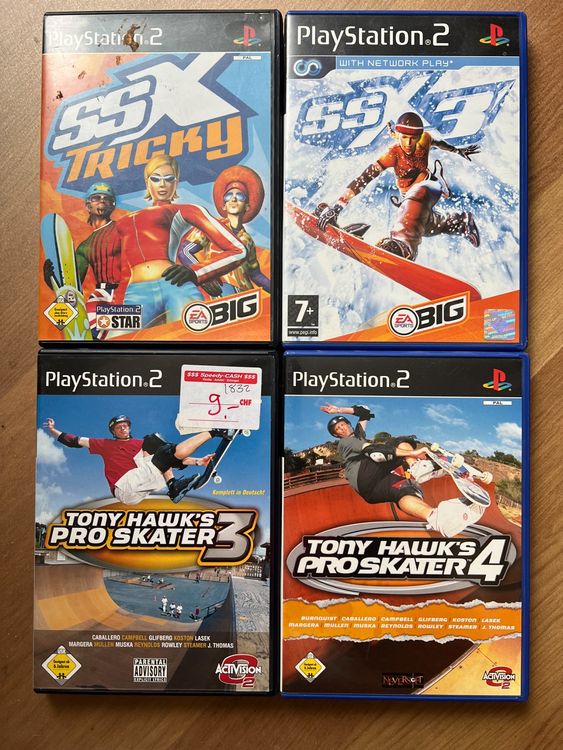 4 PS2 Games: SSX3, SSX Tricky, Tony Hwaks 3 & 4, | Kaufen auf Ricardo
