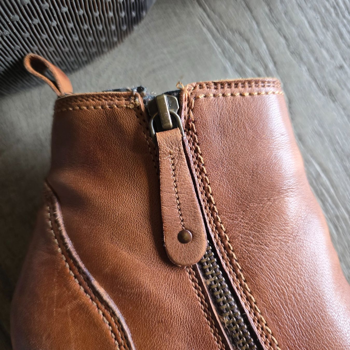 🐸 VARESE LEDER STIEFELETTE 36 COGNAC TOP ZUSTAND (Gebraucht) in Môtier ...