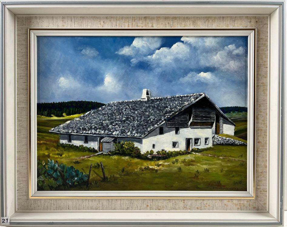 F. Schultheiss Bauernhaus bei La Brévine JU Gemälde (Gebraucht) in Neuhausen am Rheinfall für ...