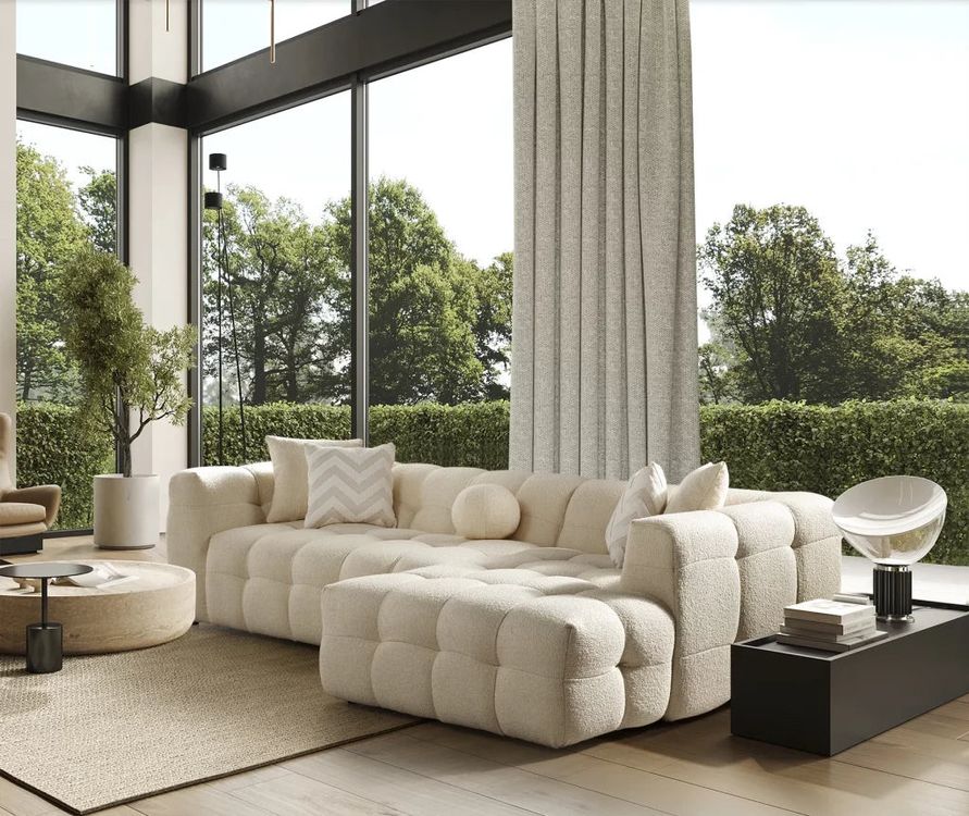 Gemütliches Modulsofa, Beige Bouclé, NEU! (Neu und originalverpackt) in ...