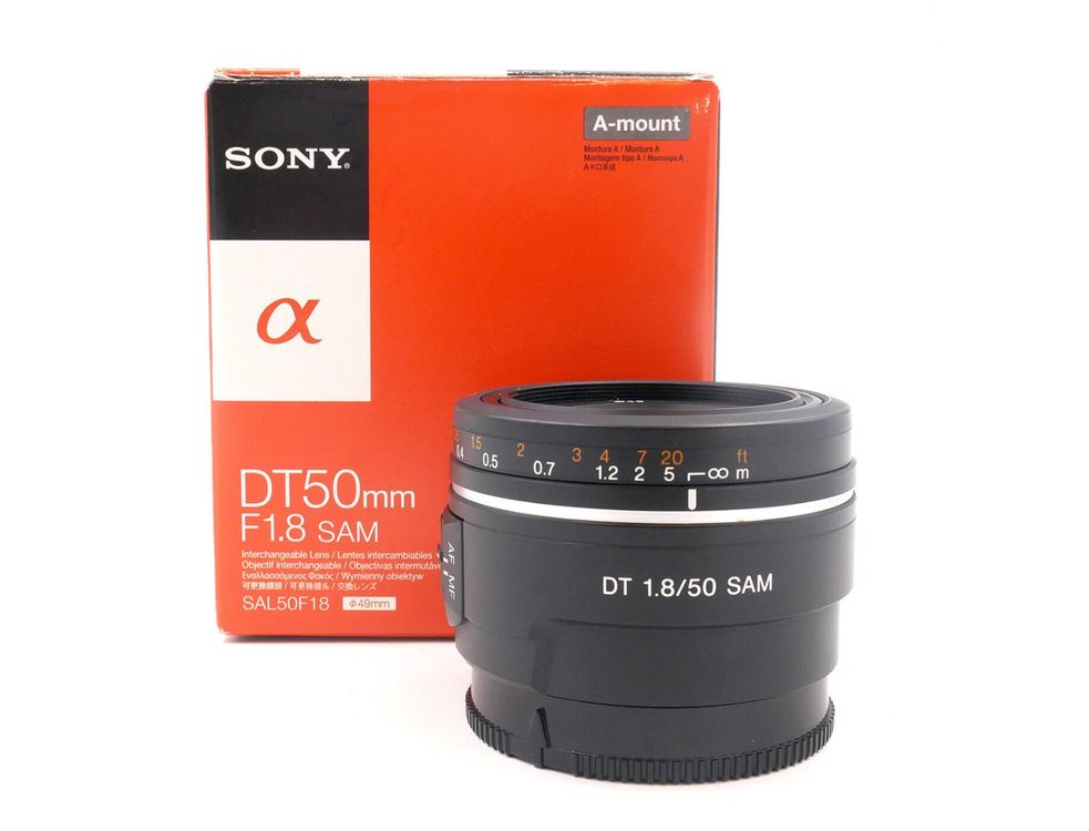 Sony DT 50 mm F1,8 SAM A-Mount mit Originalverpackung | Acheter sur Ricardo